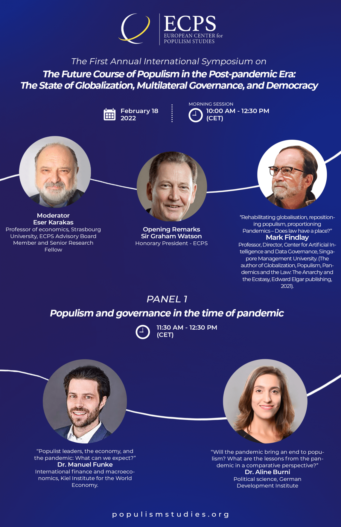 The First Annual International Symposium on The Future Course of ...