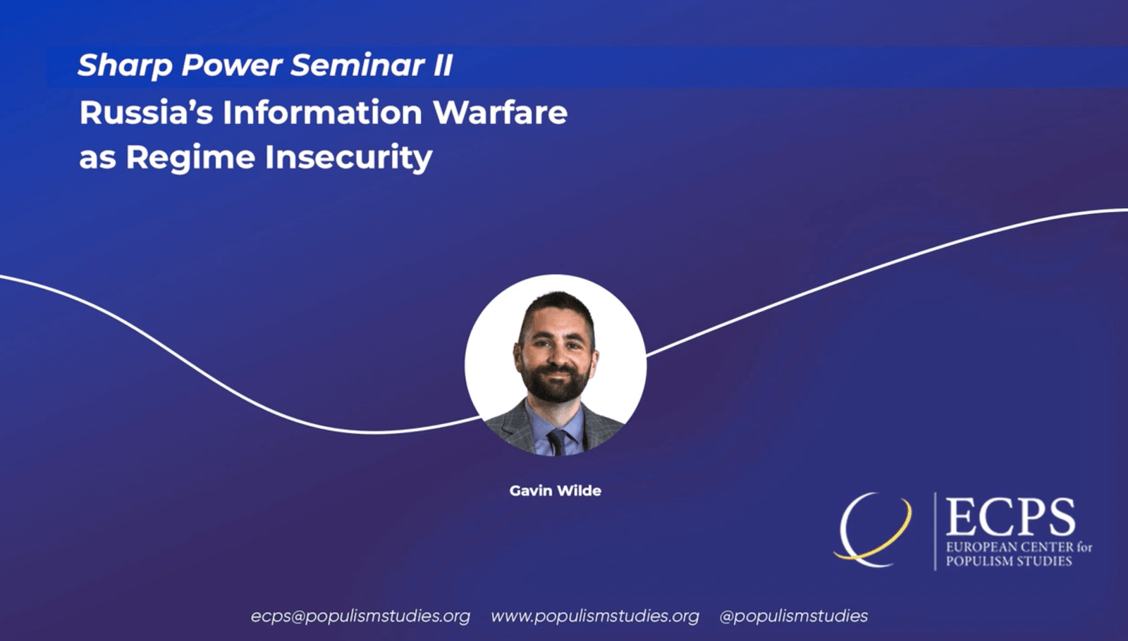 Talk Series on Sharp Power – Gavin Wilde: Russia’s information warfare ...