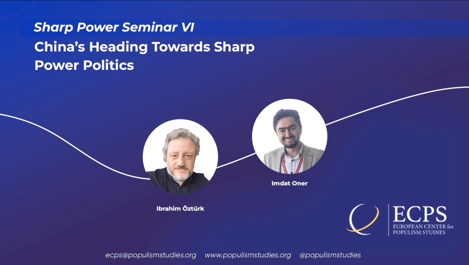 Talk Series on Sharp Power – Ibrahim Ozturk & Imdat Oner: China’s ...