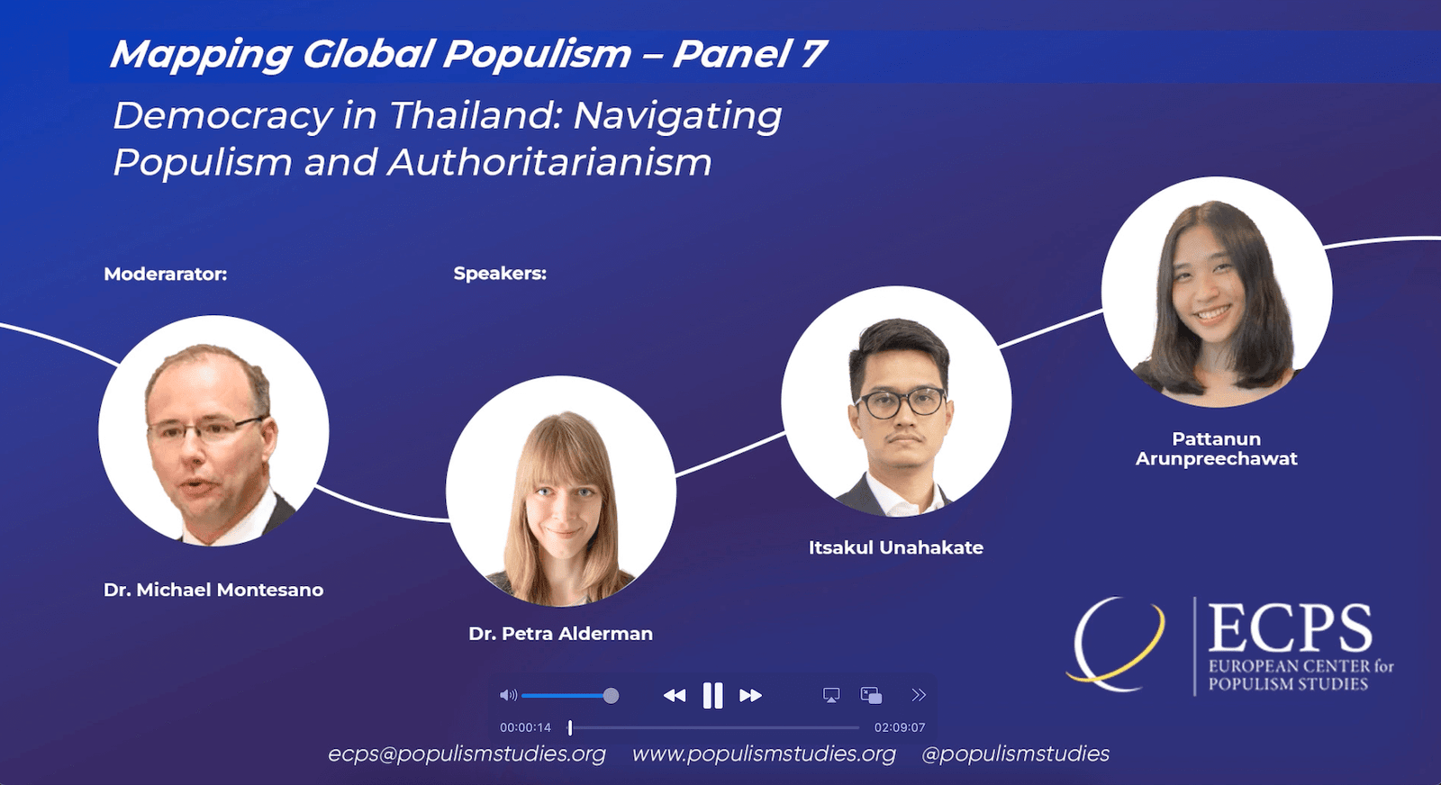 Mapping Global Populism — Panel #7: Democracy in Thailand: Navigating ...