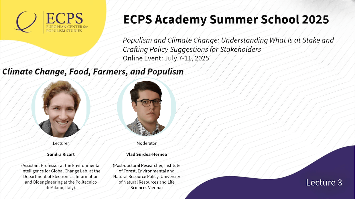 ECPS Academy Summer School 2025 – Prof. Sandra Ricart: Climate Change ...
